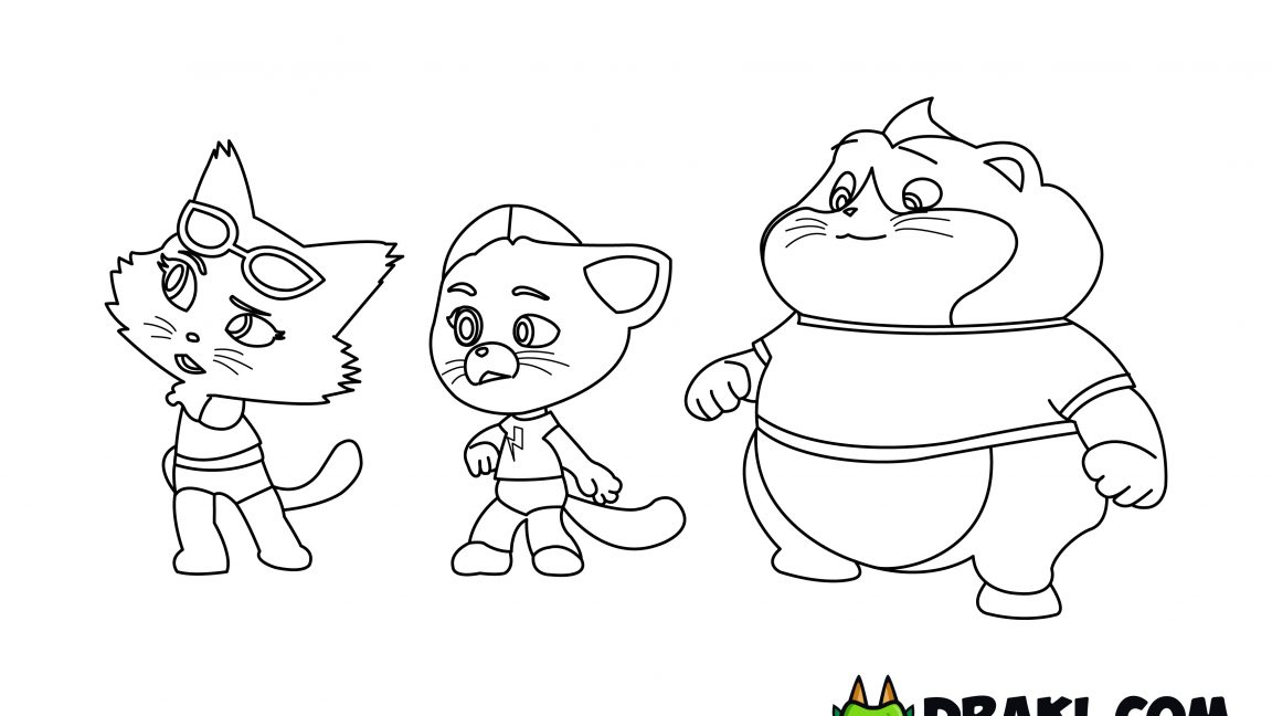 44 Cats Coloring Page Archives - DRAKL