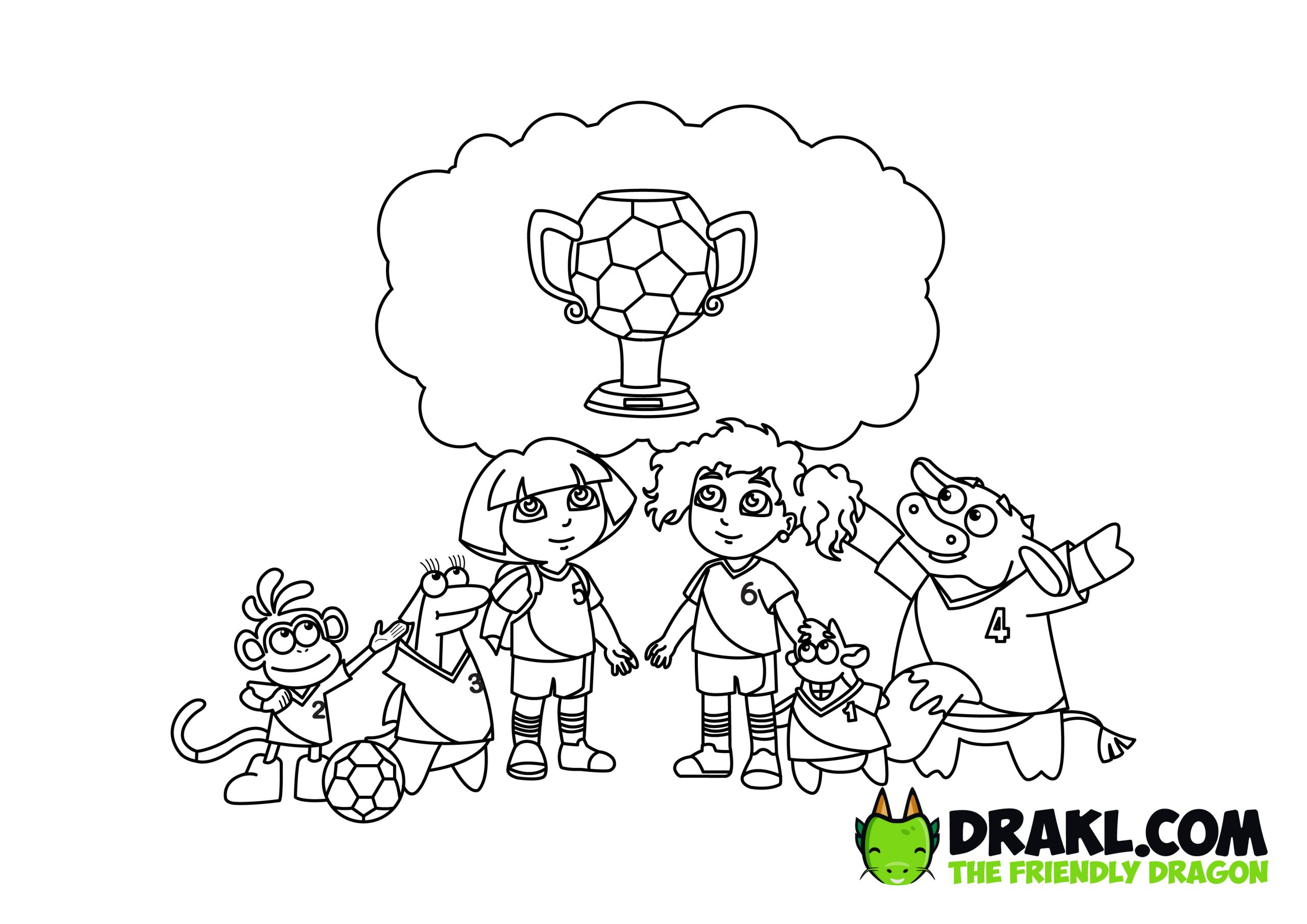Dora the Explorer Coloring Page - DRAKL