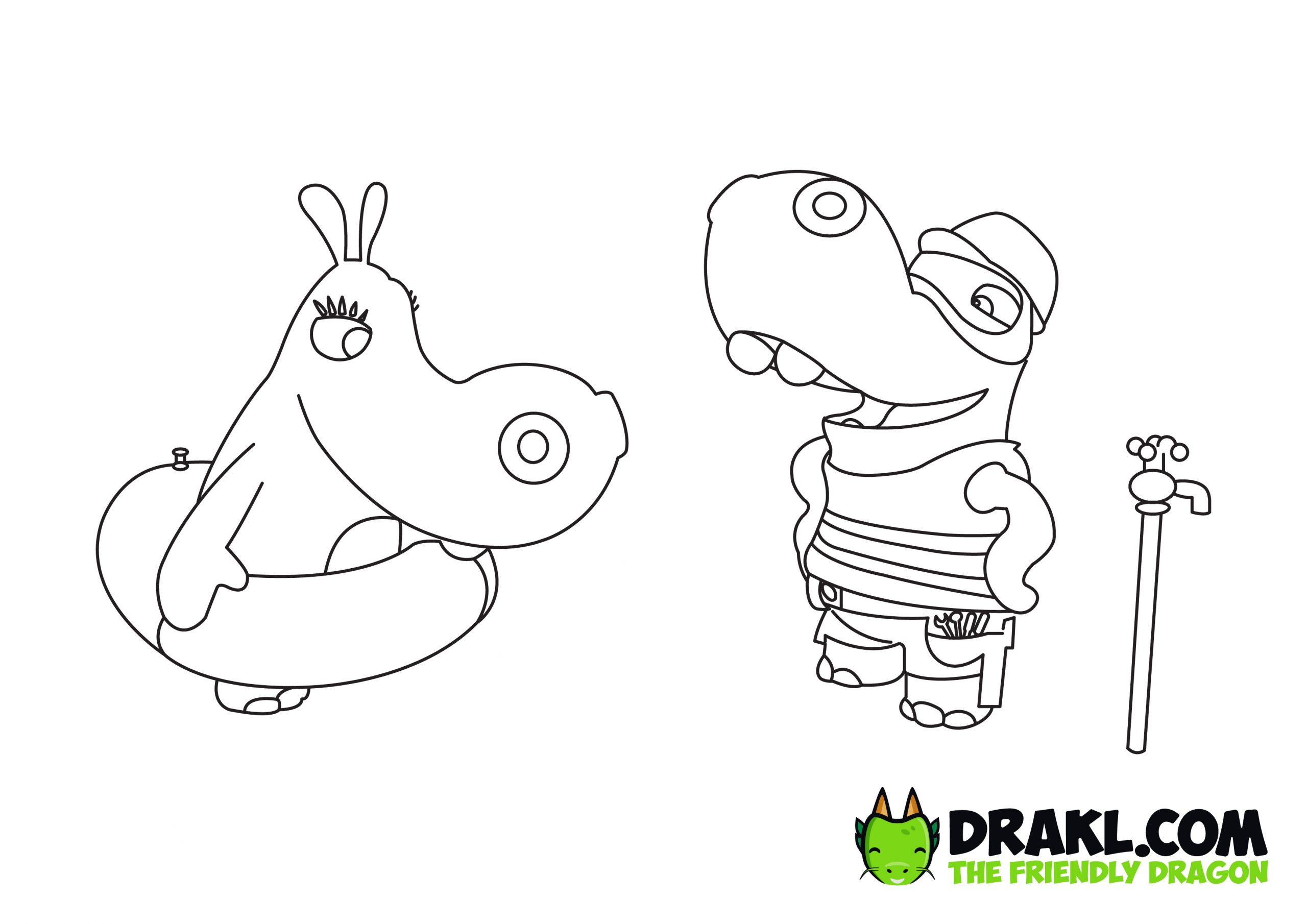 The HAPPOS Family Coloring Page - DRAKL
