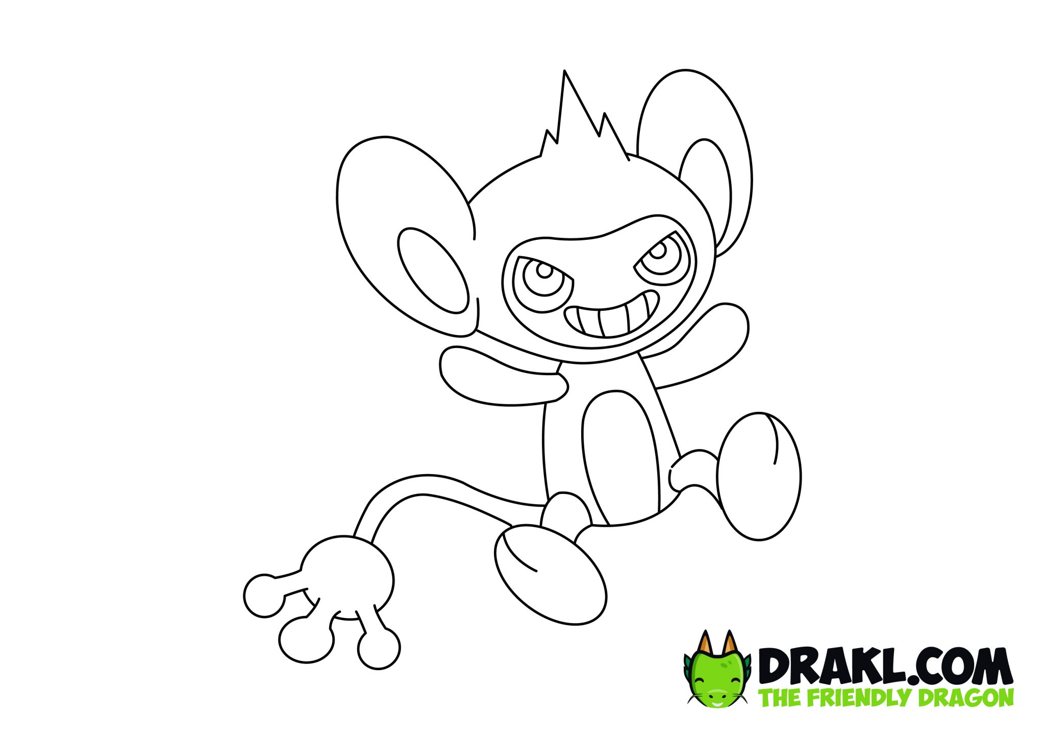 Aipom Pokemon Coloring Page - DRAKL