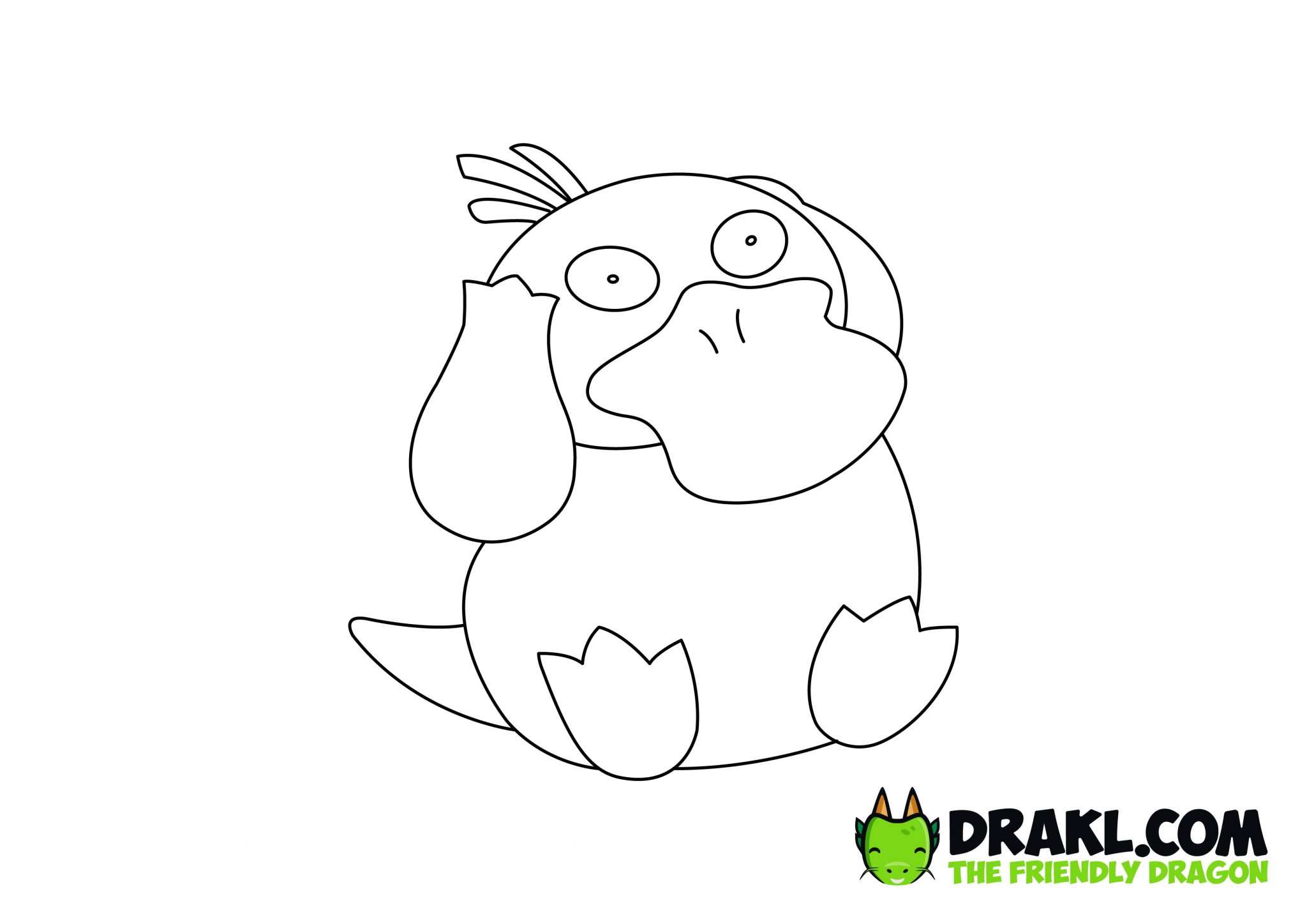Psyduck Pokemon Coloring Page - DRAKL